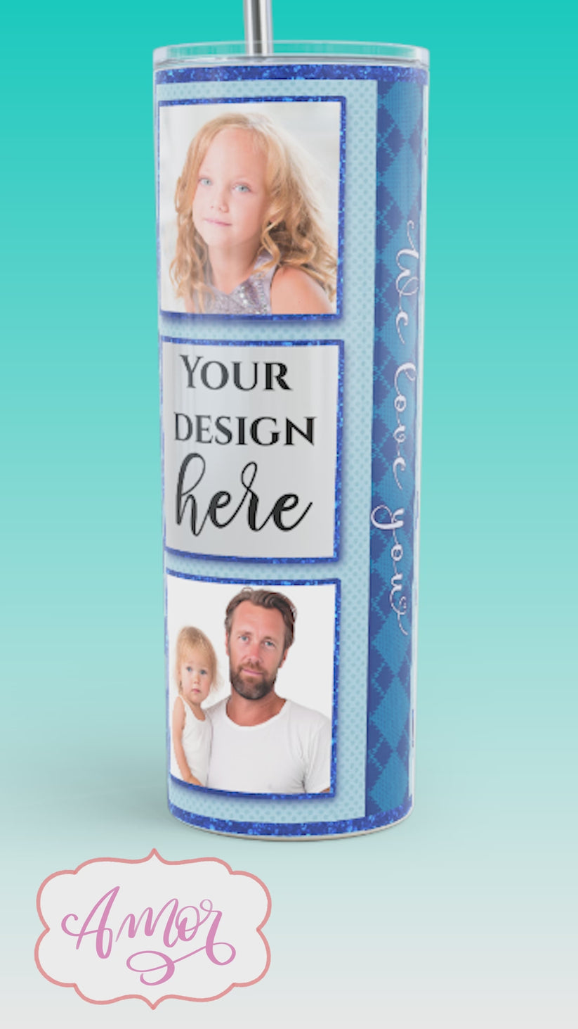 Dad Photo tumbler template Sublimation PNG | Father's day – amorclipart