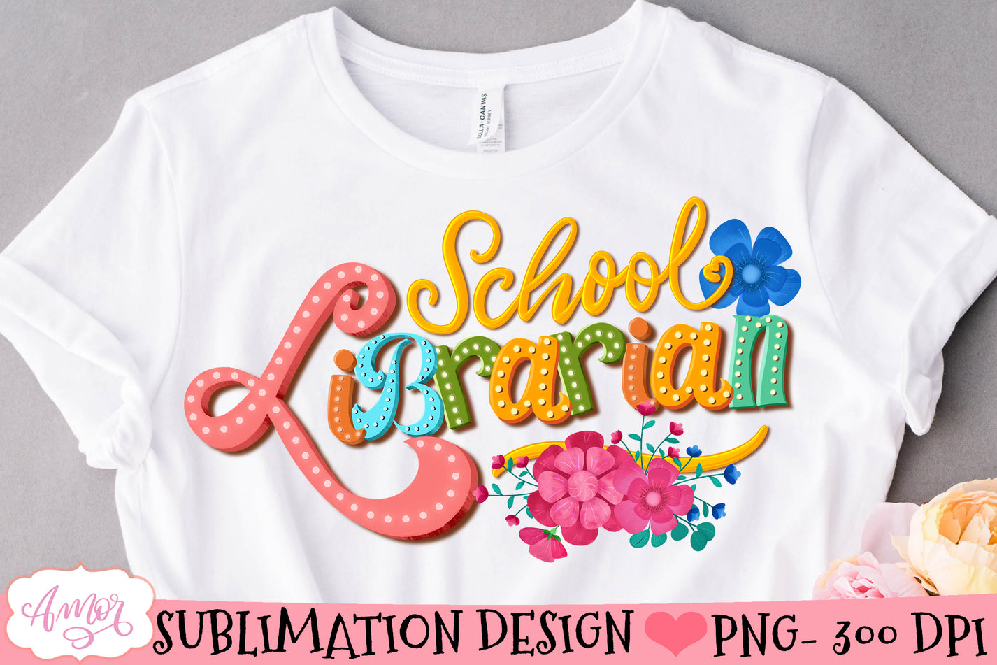 School librarian Sublimation Design PNG – amorclipart